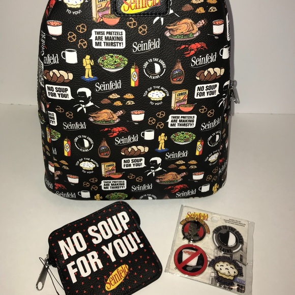Bags | Seinfeld Backpack Coin Purse Bag Pins | Poshmark